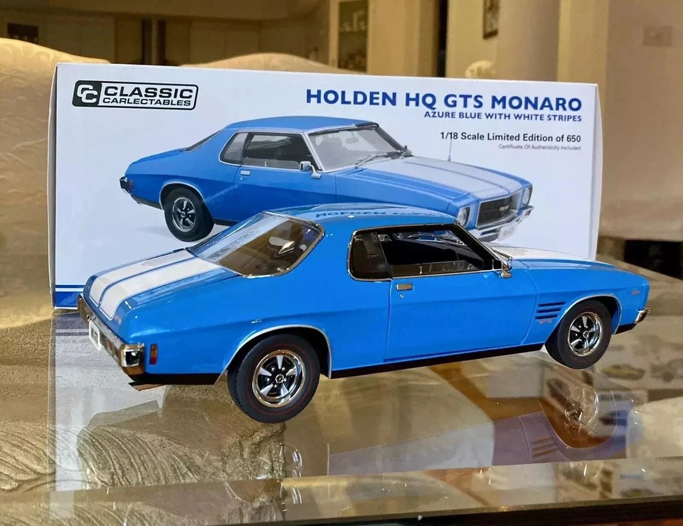 Classic 1:18 Holden HQ GTS Monaro Coupe Azure Blue Model Car RARE ...