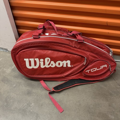 Wilson Tour V15 Backpack Tennis Racket Racquet Sports Bag Red | eBay