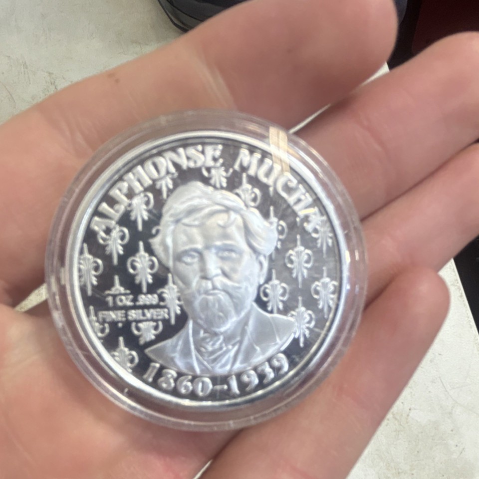 Anonymous Mint Alphonse Mucha Collection 1 oz Silver Proof Coin 2016 ...
