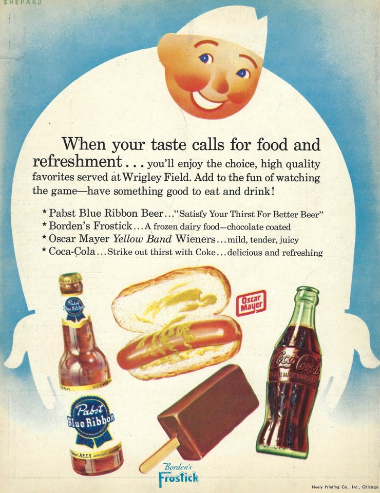 1957 6/23 baseball program New York Giants Chicago Cubs Willie Mays ...