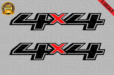 Chevy 4x4 Decal Set 2014- 2018 Silverado GMC Sierra Vinyl Sticker Black ...