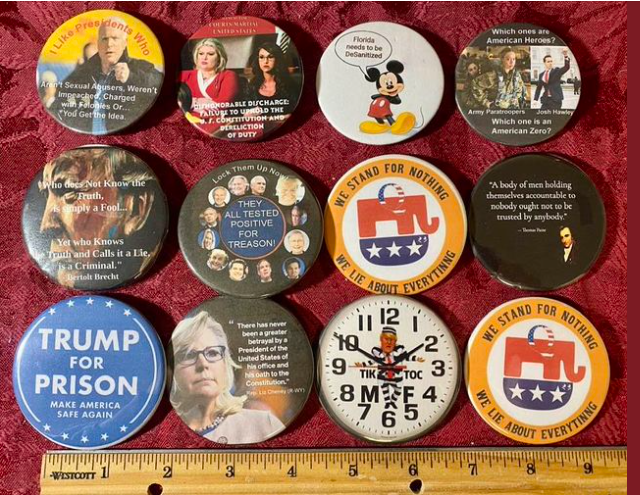 Lot of 12 Brand new anti-Trump pins. Pristine condition, limited ...