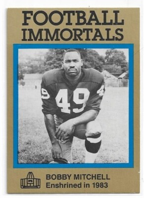 BOBBY MITCHELL 1985 HOF Football Immortals card #84 Washington Redskins ...