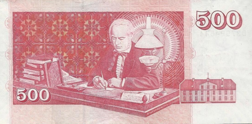 Iceland 500 Kronur Banknote Jon Sigurdsson Valid Currency Circulated ...
