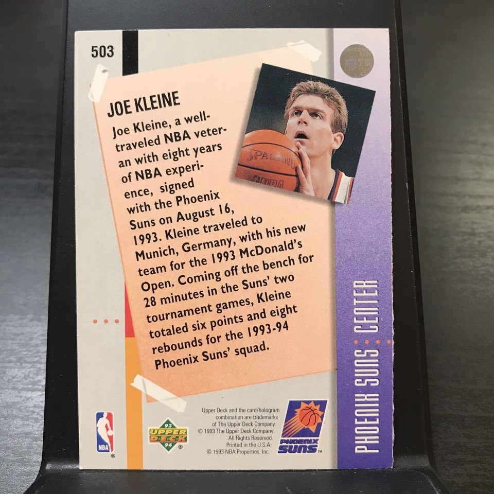1993-94 Upper Deck Joe Kleine #503 Phoenix Suns NBA Basketball | eBay