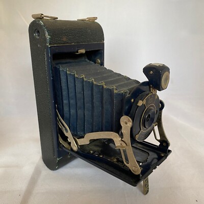No 1 Pocket Kodak Junior Model B Blue 1929-32 Antique Bellows Camera | eBay