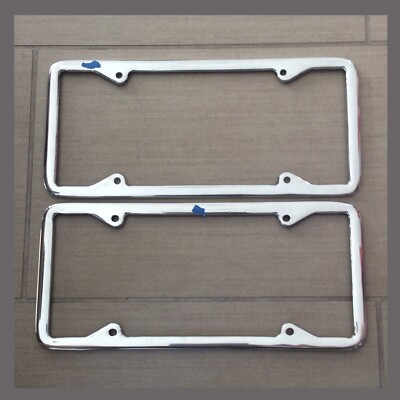 Polished Cast Aluminum California License Plate Frames Pair w/ Defects ...