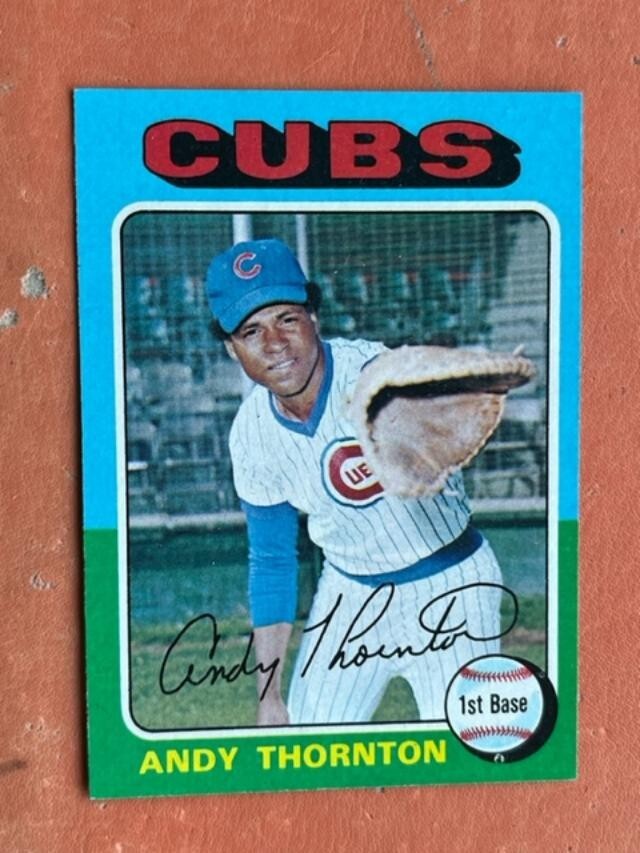 1975 TOPPS #39 ANDY THORNTON CUBS NR/MINT SHIPS FREE IN NEW TOP LOADER ...
