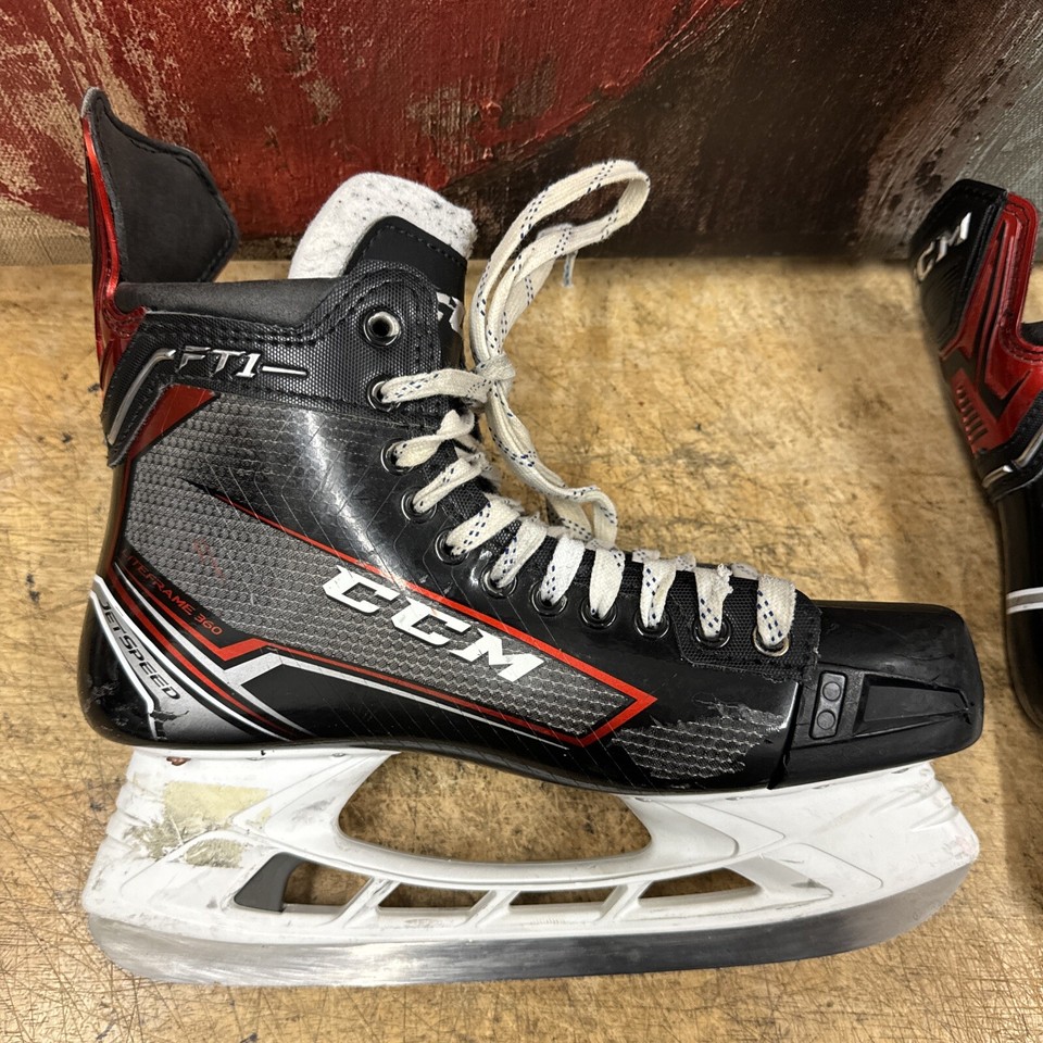 PRO STOCK CCM JETSPEED FT1 Liteframe 360 ice HOCKEY SKATES size 9.5 | eBay