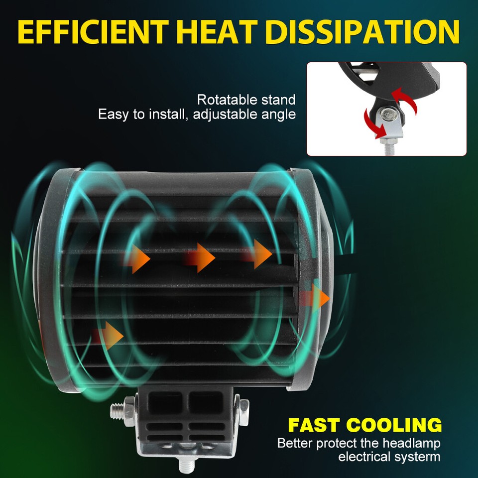 10pcs 4'' inch 300W Led Work Light Bar SPOT FLOOD Cube Pods Offroad ...