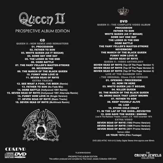 QUEEN / QUEEN II PROSPECTIVE ALBUM EDITION Limited Edition paper jacket ...