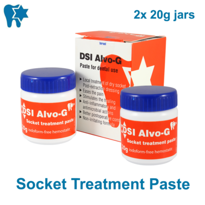 2x DSI Alvo-G Dental Use Dry Socket Post Teeth Extraction Cure Paste ...