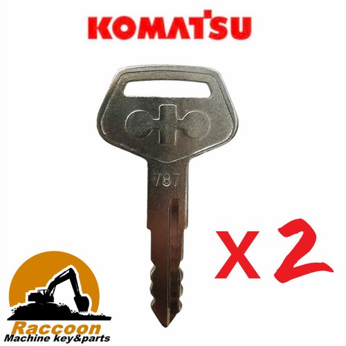 2pcs Fits Komatsu Keys # 787 for Excavator Grader Dozer Loader Heavy ...
