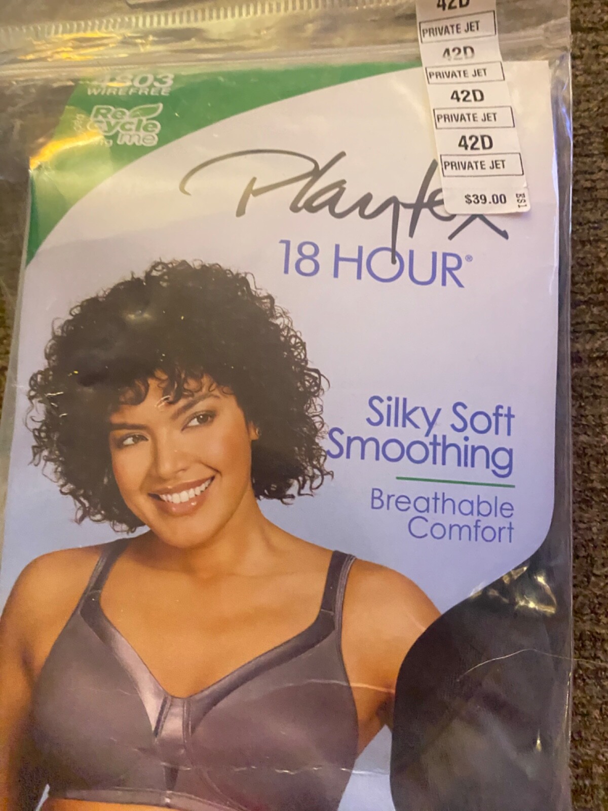 New Playtex 4803 18 Hour Full-Coverage Bra 42D-NEWpurple gray | eBay