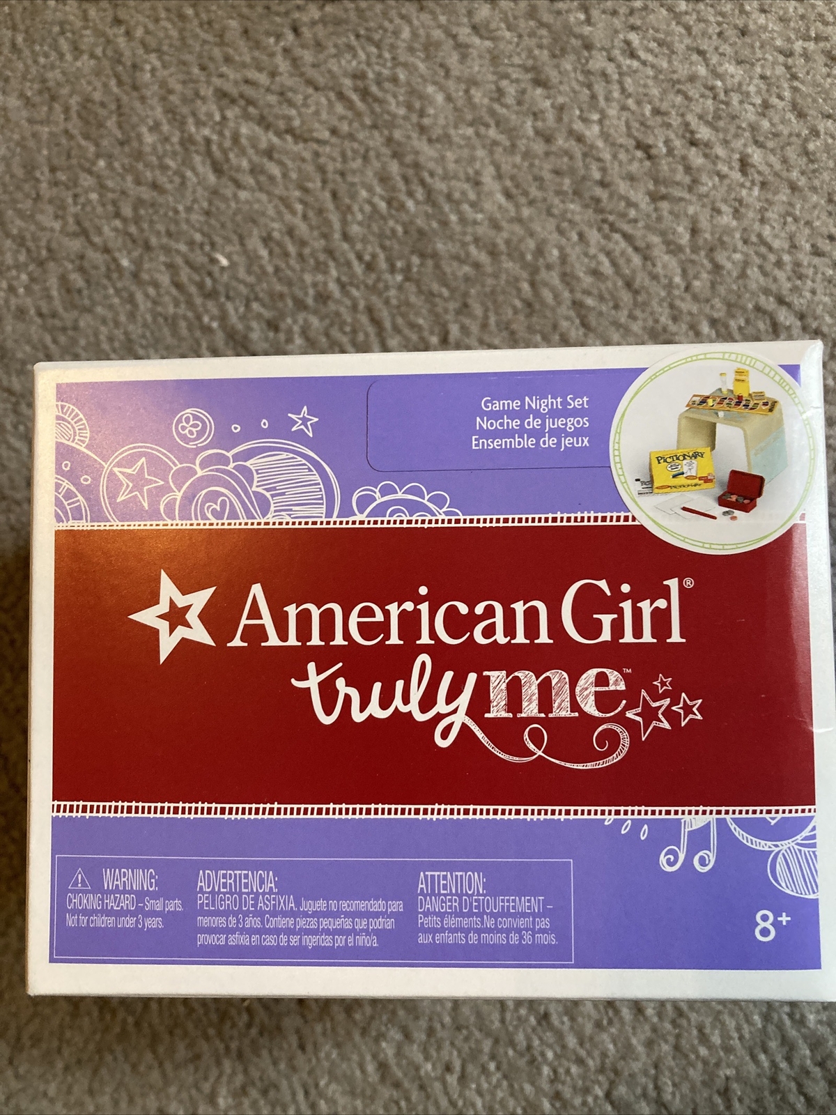 American Girl Truly Me Game Night Set Table Checker Pictionary NEW in ...