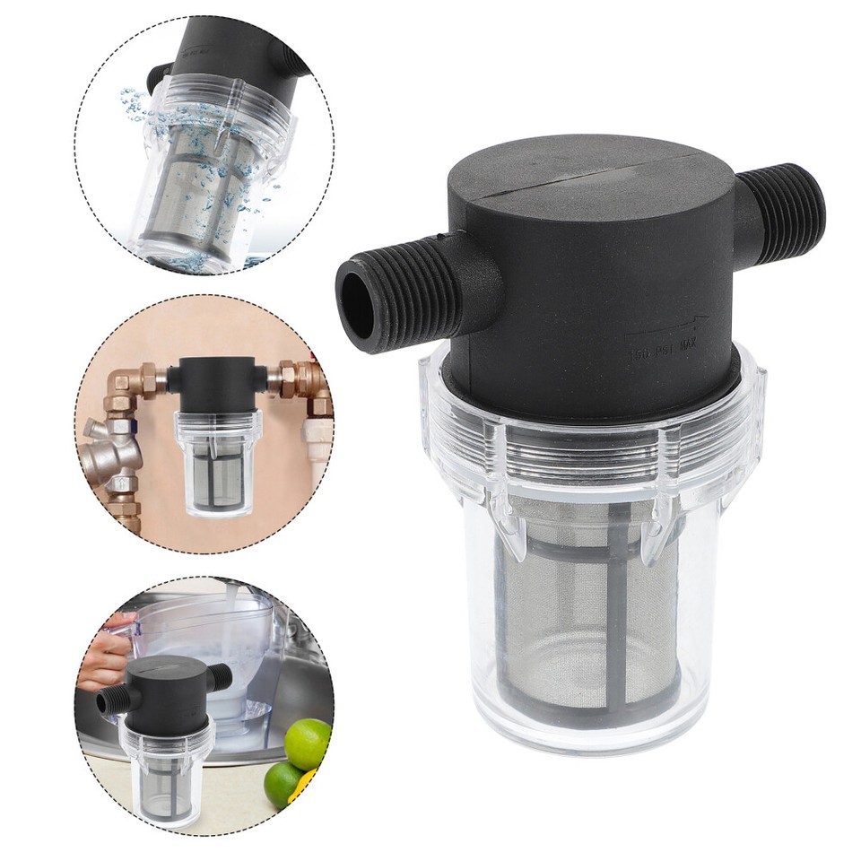 Home In- Line Filter Inline Strainer Water Pump Strainer Water Pipe ...