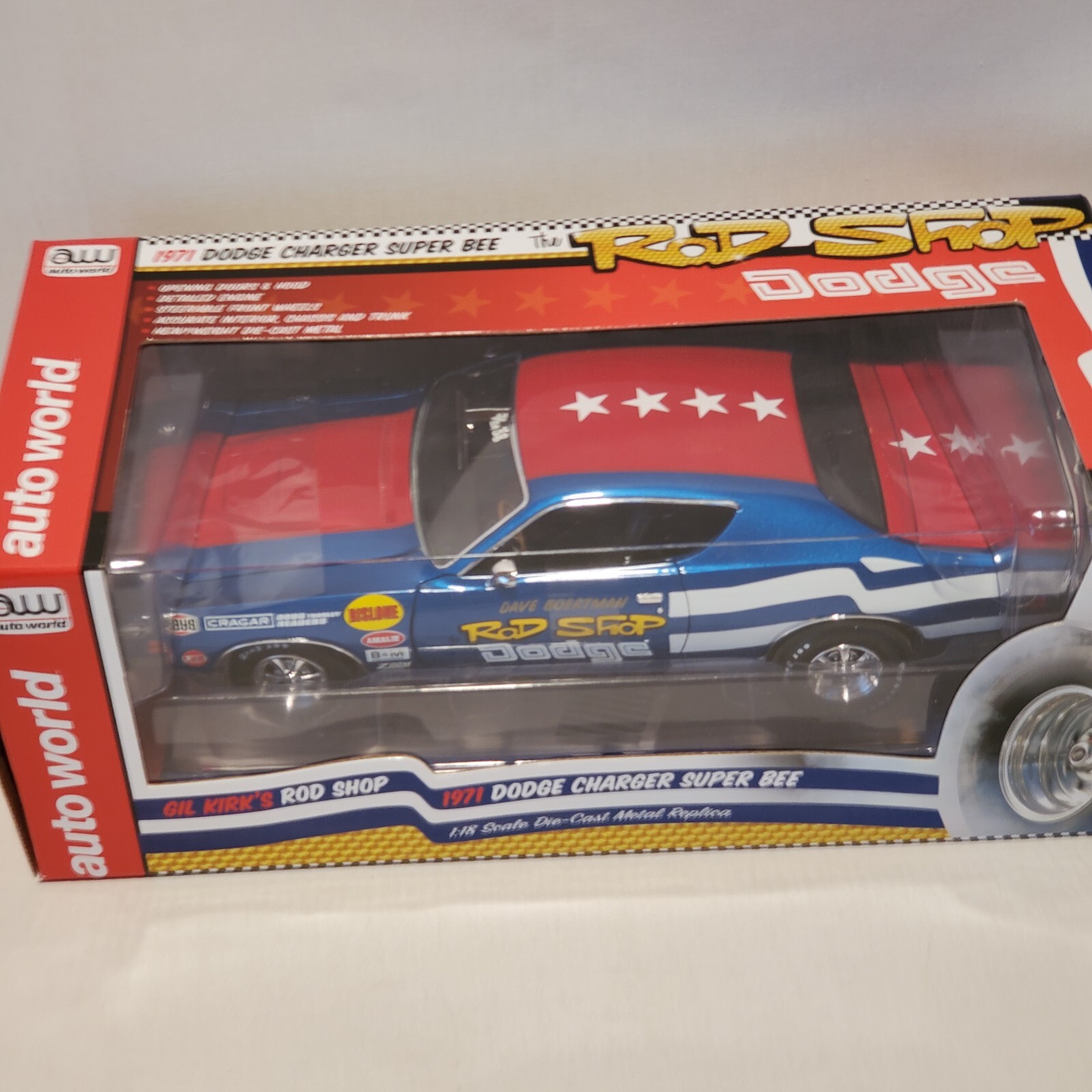 1971 Rod Shop 1:18 Dodge Charger drag car Auto World #AMM224 Dave ...