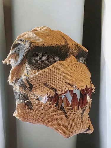 Spirit Halloween Scarecrow Animatronic Mask w Moving Mouth Creepy ...