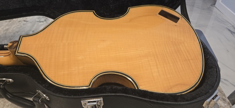 Rare 1967-1971 Hofner G500/1M Fretless Deluxe Super Beatle Bass Natural ...