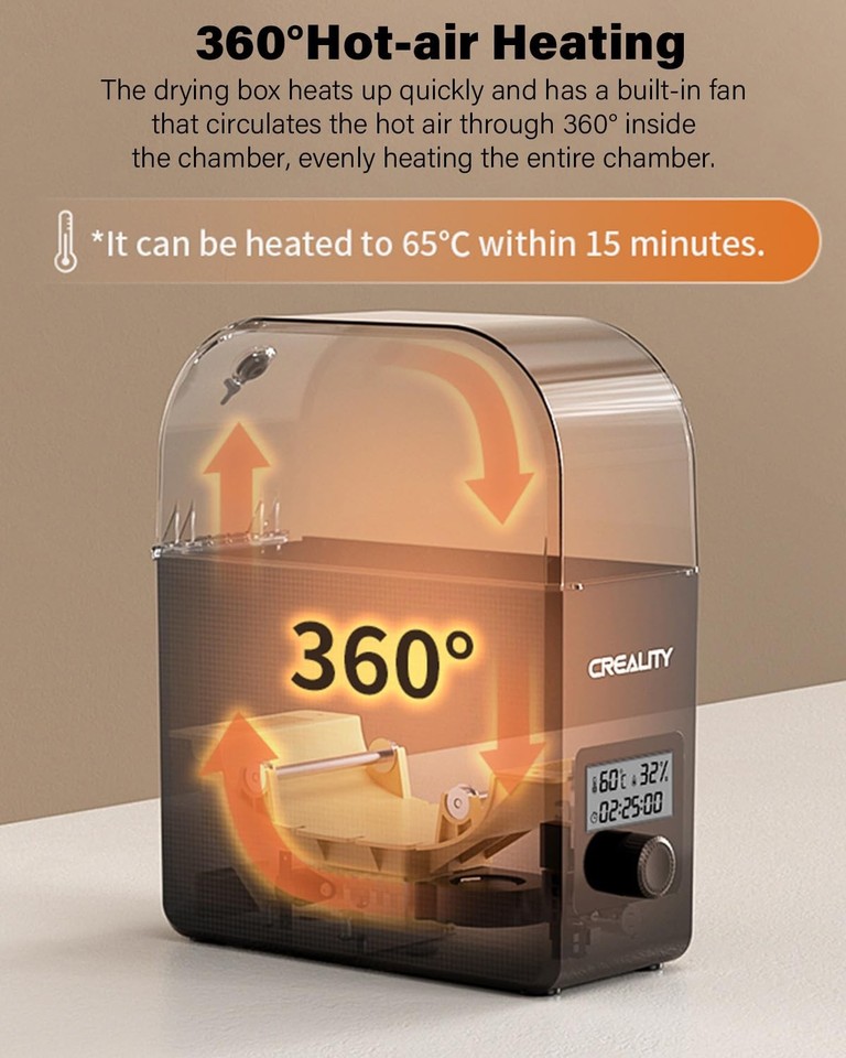 Filament Dryer Box Pro 2.0 360 Hot air 1KG 99mm Creality 2026 Official ...