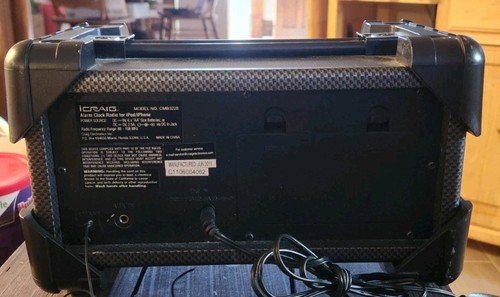 iCraig CMB3228 Alarm Clock Radio w/Dock Cradle for iPod/iPhone DC Plug ...