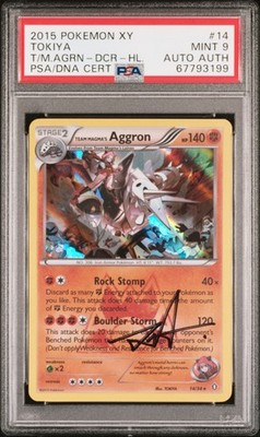 2015 XY Double Crisis Pokemon Team Magma's Aggron #14 Autographed ...