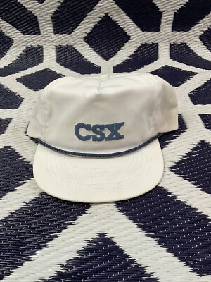 Vintage CSX Train Company Hat White/Blue by Royce’s made in USA One ...