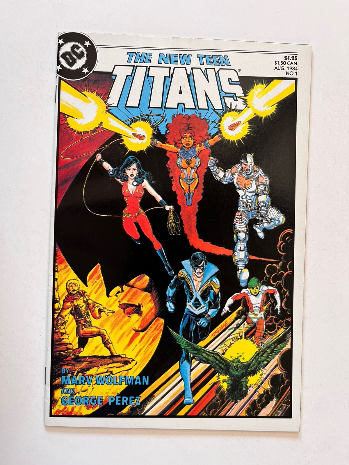 THE NEW TEEN TITANS #1/ GEORGE PÉREZ COVER/ NIGHTWING STARFIRE/ DC ...