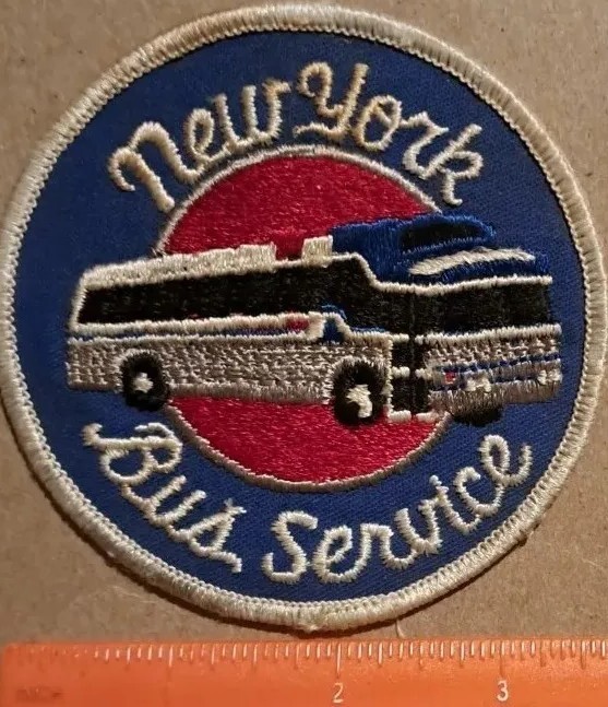 New York Bus Service 1970s-80s embroidered Iron on patch | eBay