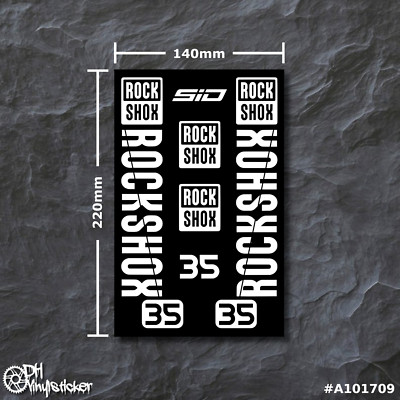 Rockshox 35 Sticker Weiß | Aufklebersatz Set Fahrrad eBike MTB BMX ...