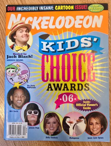 Nickelodeon Magazine April 2006 Kids Choice Awards 06 - Poster Included ...