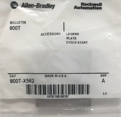 ALLEN-BRADLEY 800T-X562 legend plate cycle start | eBay