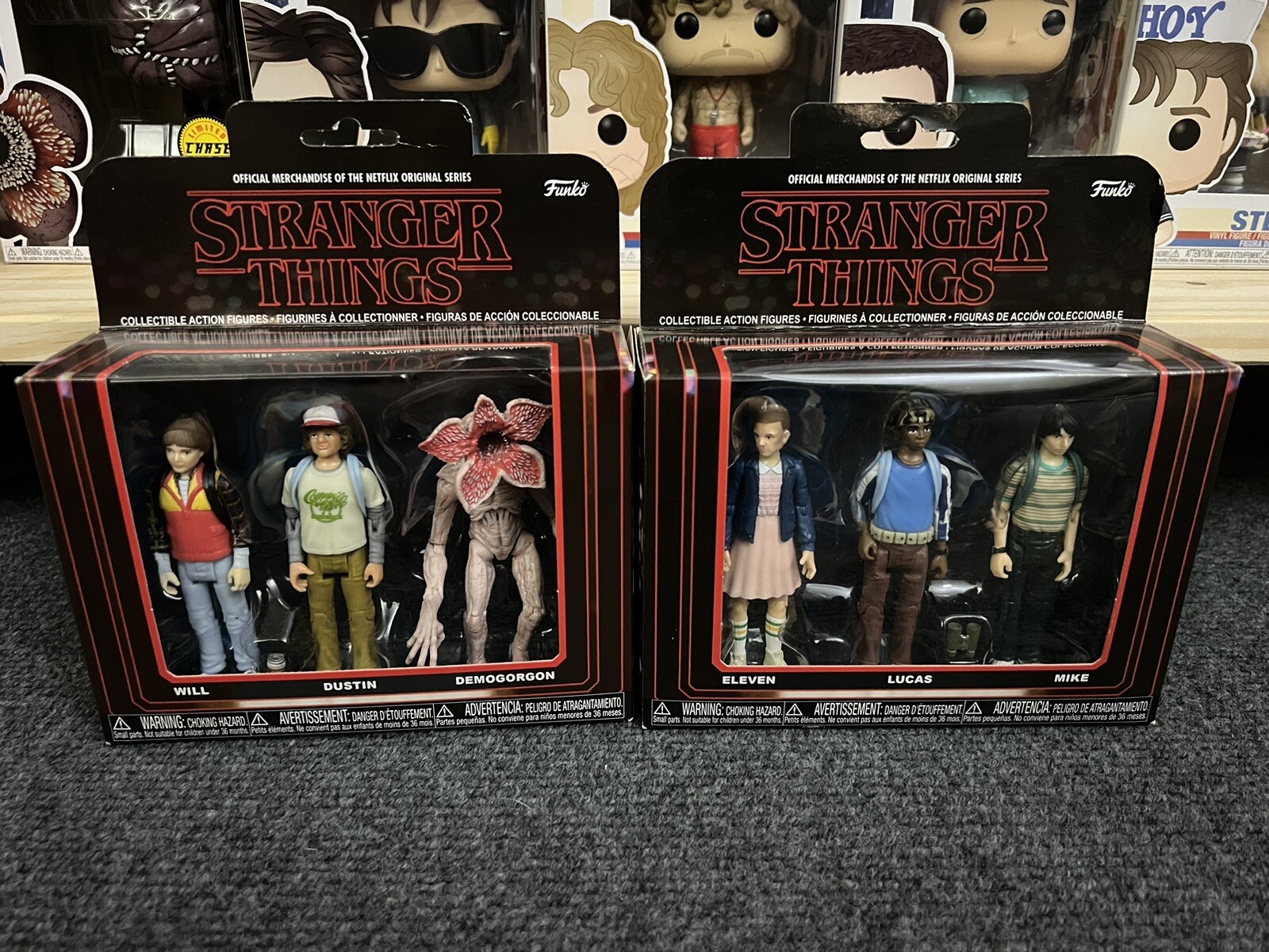 Funko Stranger Things 3 Packs Eleven Lucas Mike Will Dustin Demogorgon ...