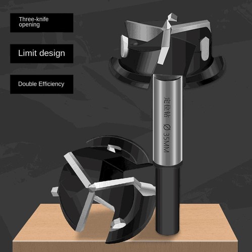 35mm Hinge Drilling Three-blade Jig Drill Bits Hole Opener Woodworking ...