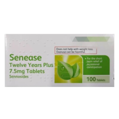 Senna 7.5mg Tablets - Senease Stimulant Laxative - 100 Tabs (like ...