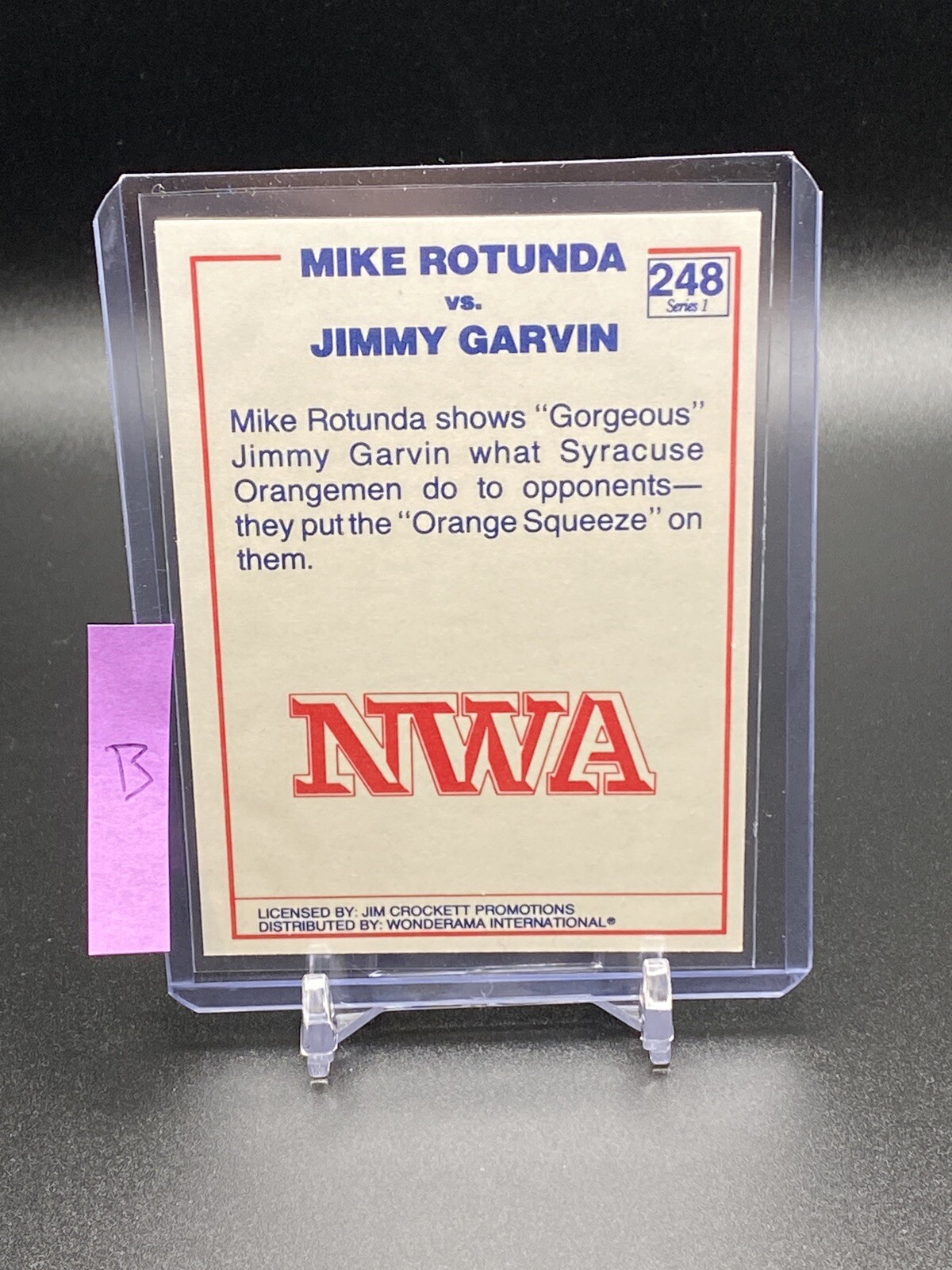 1988 Wonderama NWA - #248 Mike Rotunda, Jimmy Garvin (RC) for sale ...