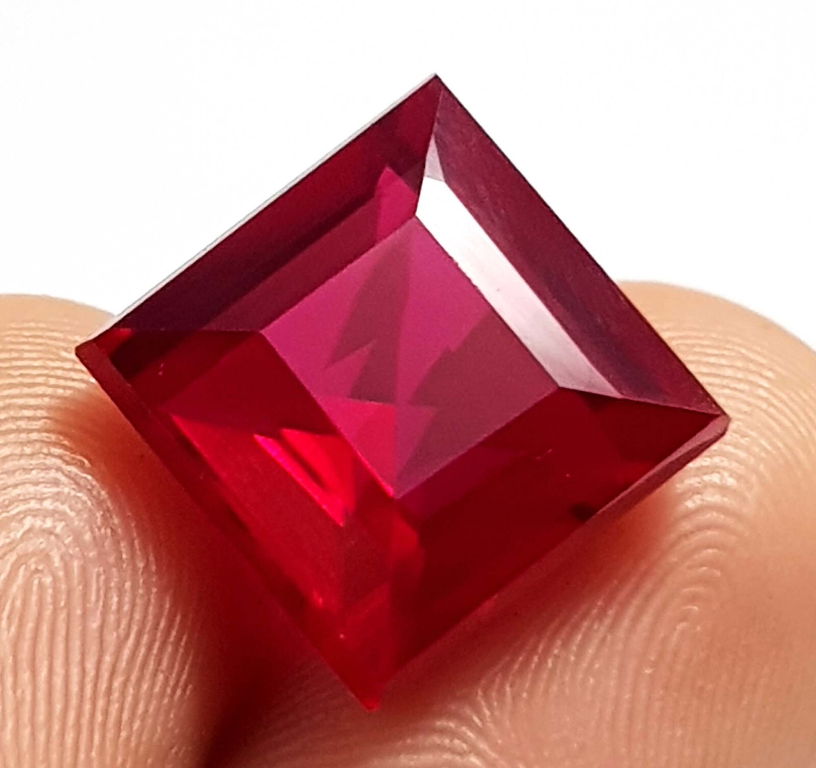 AAA 7+ Ct NATURAL Blood Red Ruby Square Shape Loose Gemstone Gift For ...
