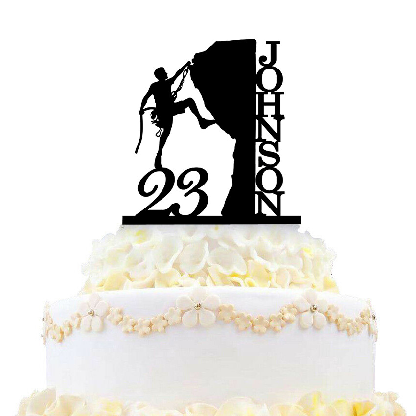 Climbing Wedding Cake Topper