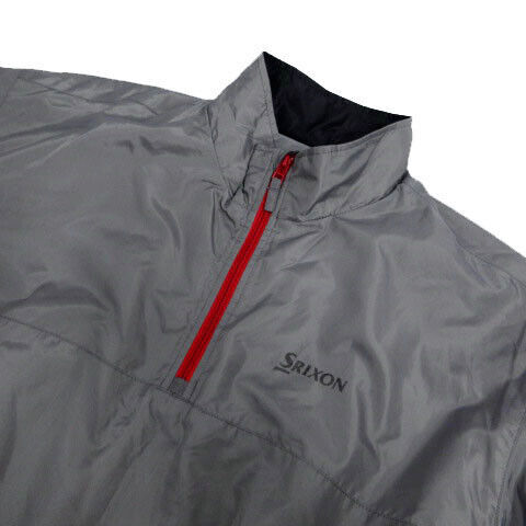 Srixon Jacket Windbreaker Stand Collar Half Zip Pullover Logo Print ...