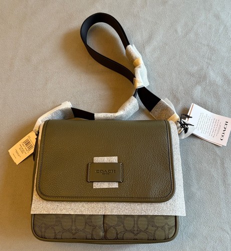 Coach Sprint Map Bag Olive Drab/Utility Green NEW NWT; Signature ...