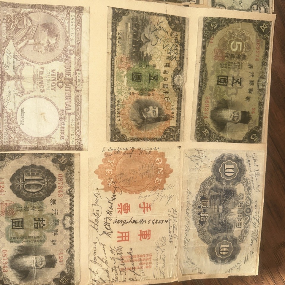 36 Different Banknotes different countries signed Collectible World ...