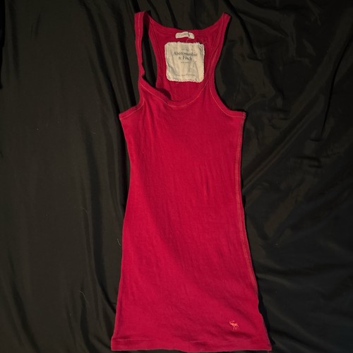 Vintage Abercrombie & Fitch Women's Red Tank Top Size Small Y2K can fit ...