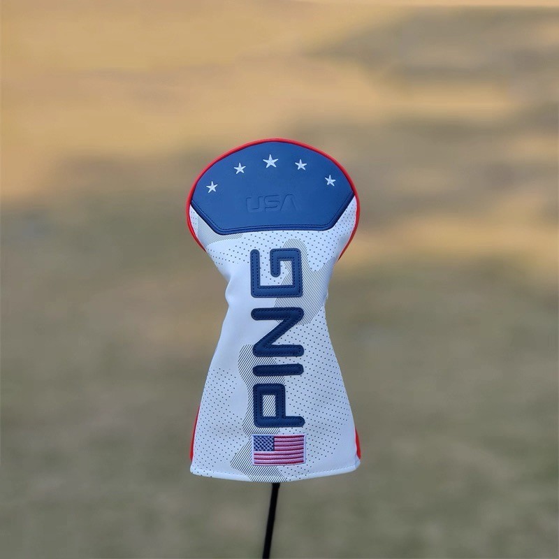 PING USA Leather Driver, Fairway Wood, Hybrid Cover (White & Blue ...