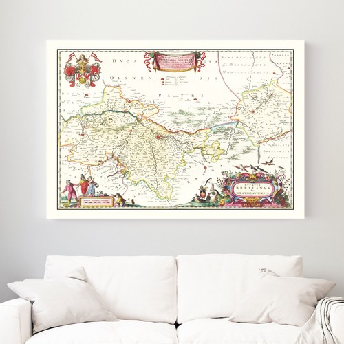 Old Map of Breslau 1665 - Vintage Germany Art Wall Decor Pri | eBay