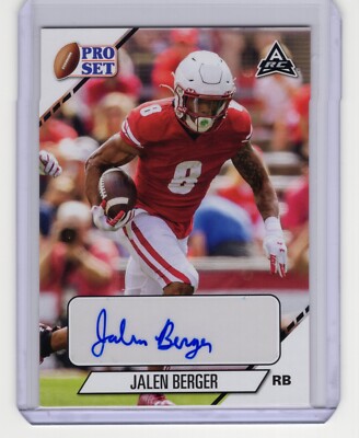 JALEN BERER 2021 LEAF NFL FOOTBALL CERTIFIED AUTO ROOKIE CARD WISCONSIN ...