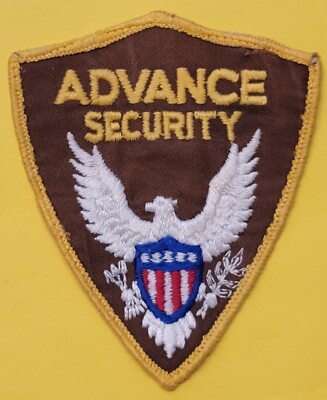 ADVANCE SECURITY PATCH EARLY CHEESECLOTH BACK VINTAGE | eBay