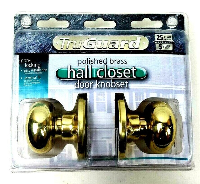 Tru Guard Passage Lockset Polished Brass TF730 for sale online | eBay