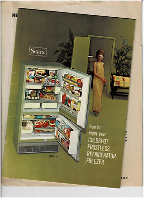1960s SEARS Coldspot Frostless Refrigerator-Freezer Manual & Parts List ...
