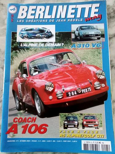 BERLINETTE 5 A310 V6 COACH A106 R5 ALPINE GOLF GTI ALPINE A211 | eBay