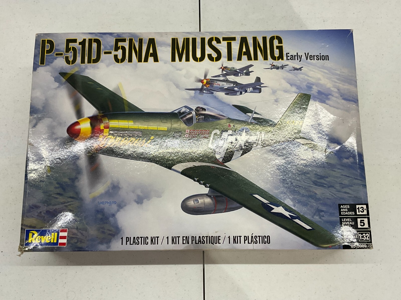 REVELL P-51D-5NA MUSTANG MODEL AIRPLANE KIT 1:32 Scale Skill 5 85-5989 ...
